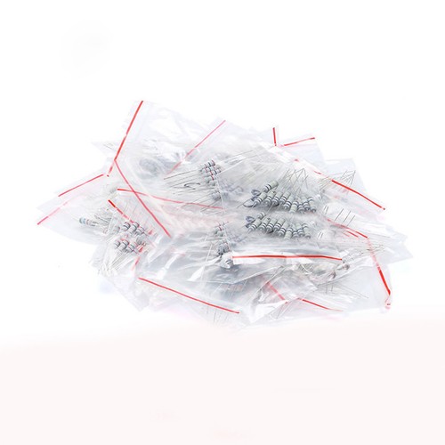 1W Carbon Film Resistors Assortment Kit 0.1 Ohm - 750 Ohm 5% 30 Values ...
