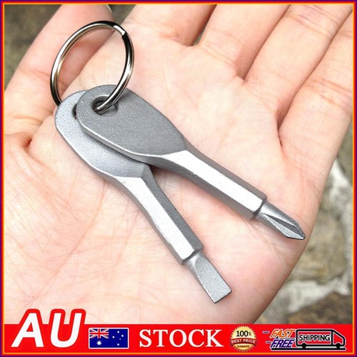 2pcs Key Ring Screwdriver Set Outdoor Pocket Mini Tool with Keychain | eBay
