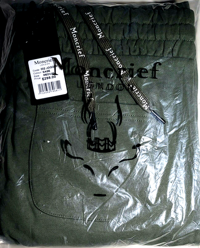 MONCRIEF LONDON MENS LUXURY CREASE JOGGER*BNWT*SIZE-'M'*SAGE*RRP-£295 ...