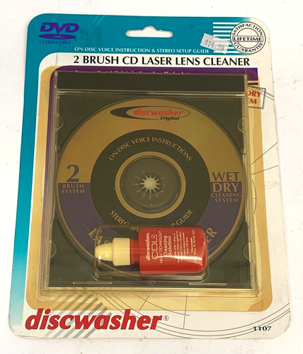DISCWASHER Digital CDL2 Talking CD Laser Lens Cleaner SEALED/Unopened ...