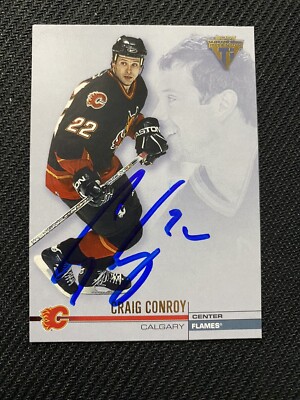 2001-02 Pacific Titanium #17 Craig Conroy Autograph Calgary Flames Auto ...