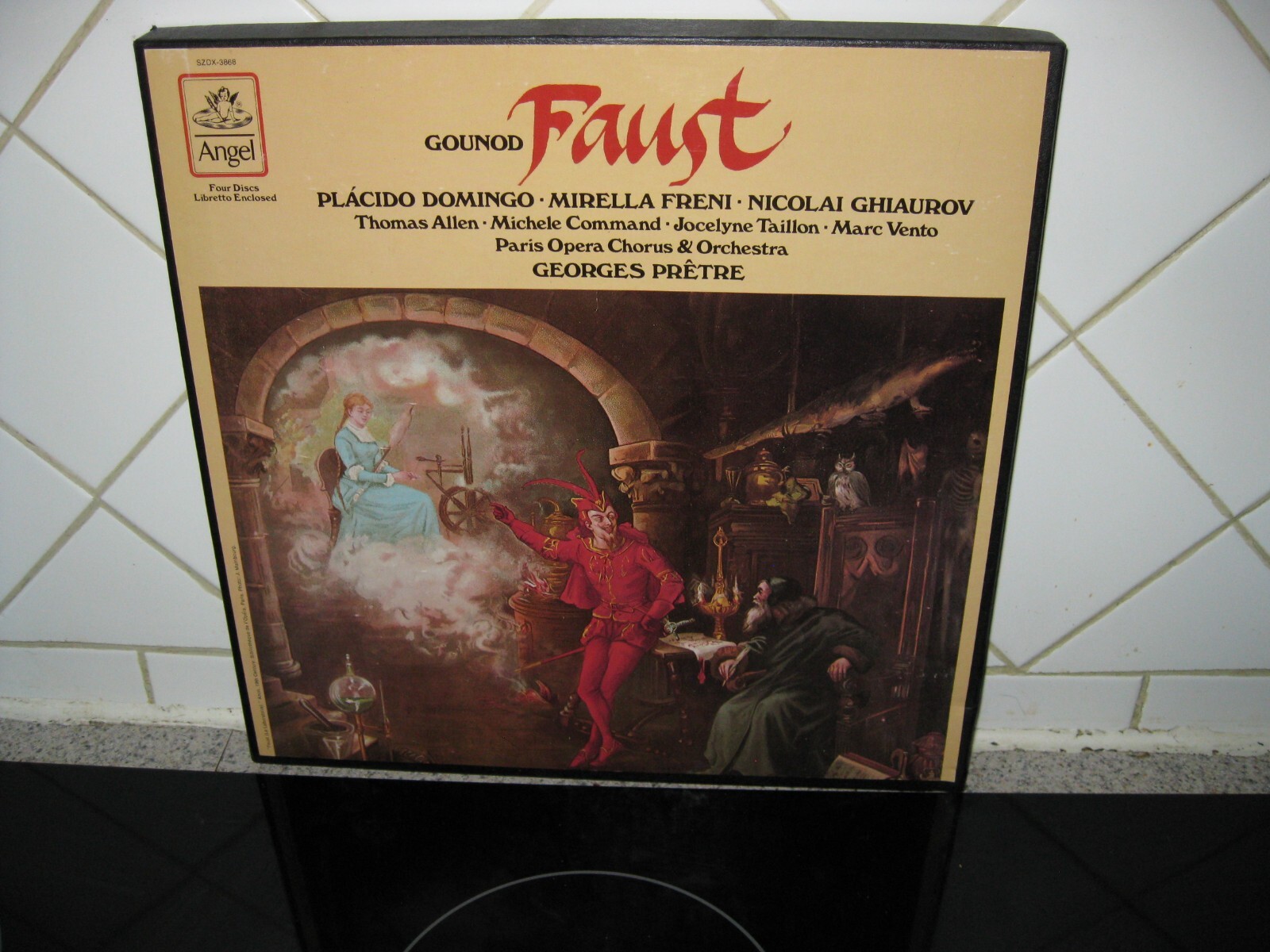 GOUNOD: FAUST Lp Box Set-ANGEL #SZDX 3868 Stereo-Placido Domingo-Opera ...