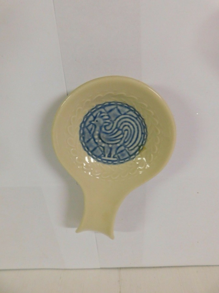 Longaberger American Craft Originals Rooster Blue Spoon Rest USA | eBay