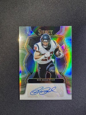 2022 Select Signatures Rex Burkhead Auto Silver Prizm #SIP-RB Texans #d ...