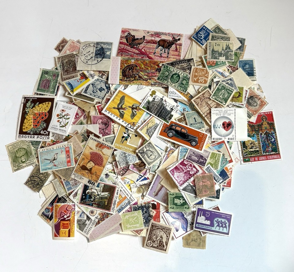 2 lb (3000+)! Mixed Off Paper Lot of Worldwide Stamps From Lifelong ...