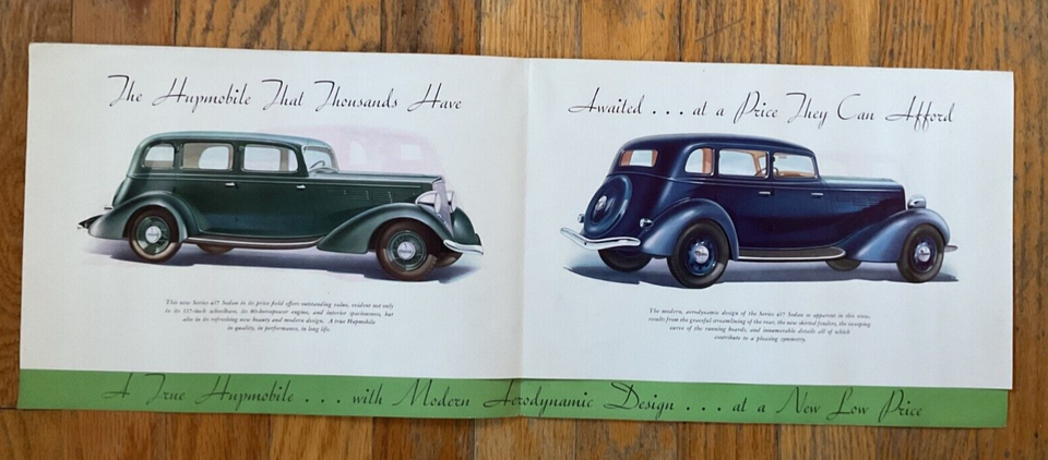 Vintage 1934 Hupmobile Series 417 Brochure - Automotive Ephemera | eBay