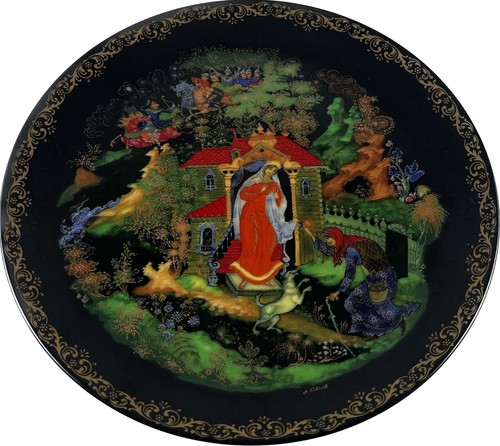 Rare Collection Plate Russian Fairytale Limited Series Tote Princess Um ...