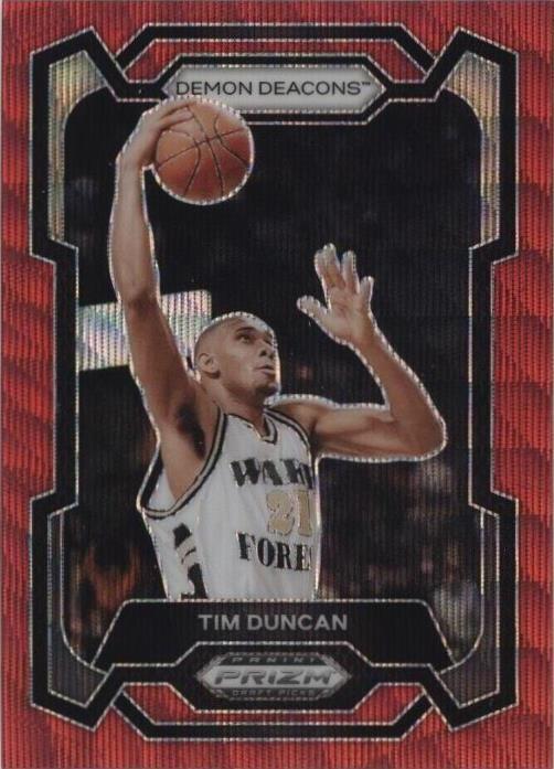 2024 Panini Prizm Draft Picks - Tim Duncan #63 Red Wave Prizm for sale ...