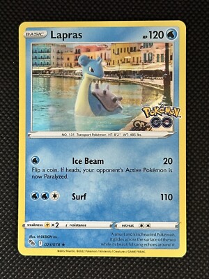 Lapras 23/78 Pokemon Go Set Holo Rare Pokémon Card TCG 2022 | eBay
