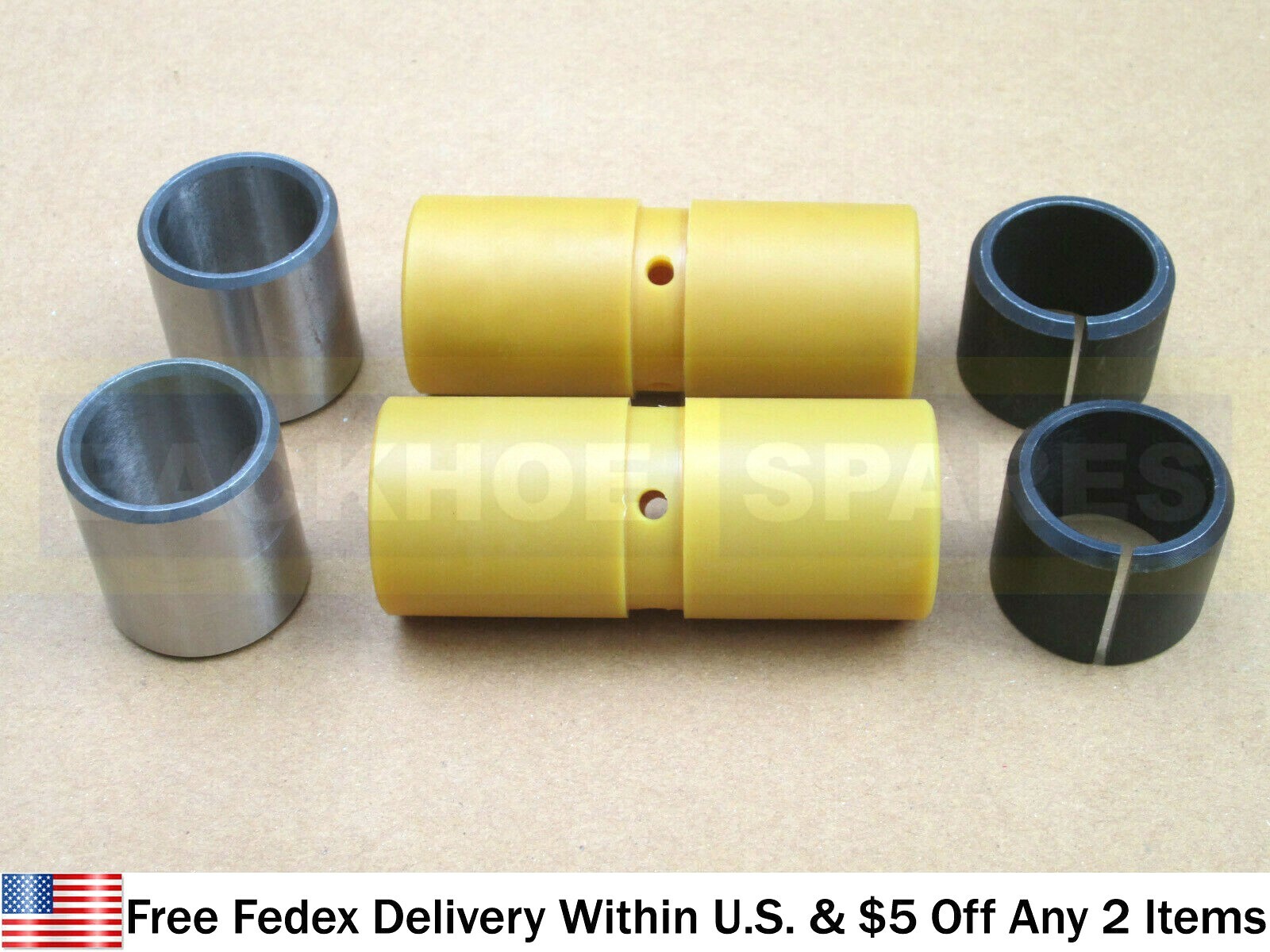 JCB MINI DIGGER PARTS - DIPPER ARM TIPPING LINK BUSH KIT, 6 PCS ...