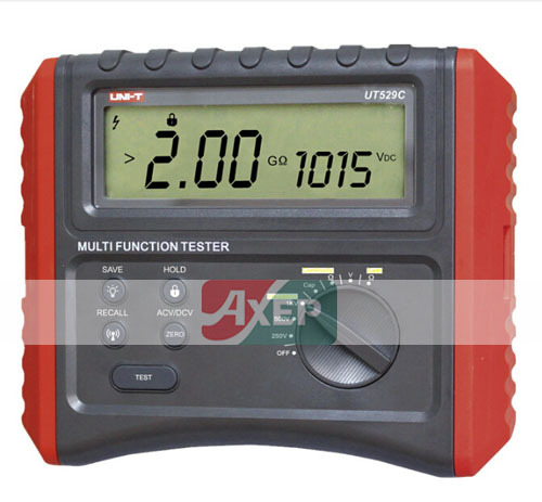A EARTH INSULATION RCD Resistance TESTER METER Uni-T UT529C 250V/500V ...