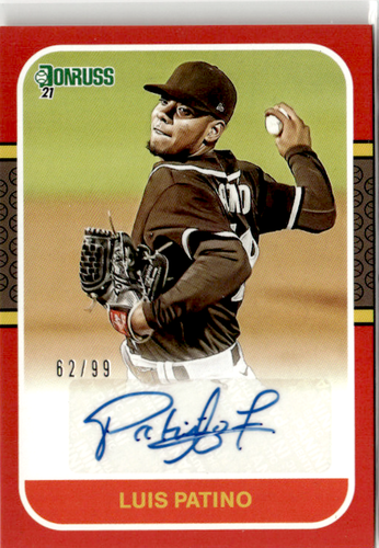 2021 Panini Donruss - Retro 1987 Signatures Luis Patino #87S-LP Red /99 ...