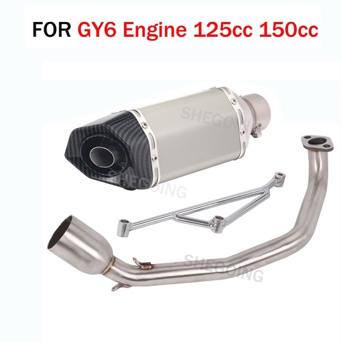 For GY6 Engine 125/150cc Scooter ATV Motorcycle Exhaust Muffler 310MM ...