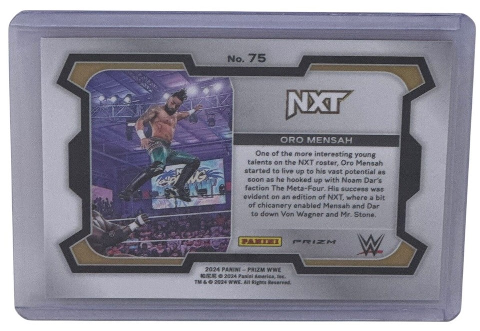 Oro Mensah 2024 Panini Prizm WWE Ruby Red Wave Prizm Parallel Insert ...