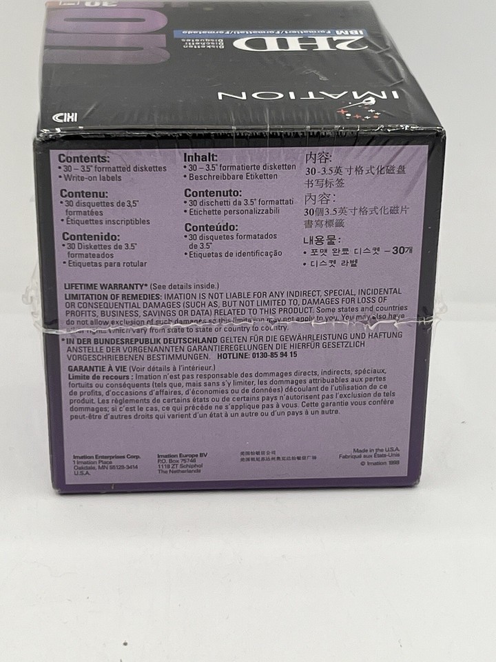 Imation 2HD 3M Floppy Discs 3.5" 1.44 MB Diskettes 30 Pack IBM ...