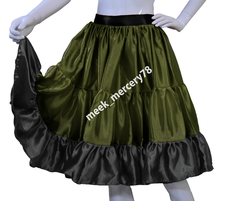 Satin Short 3 Layer skirts Black Layer Soft Female short skirt Plus ...