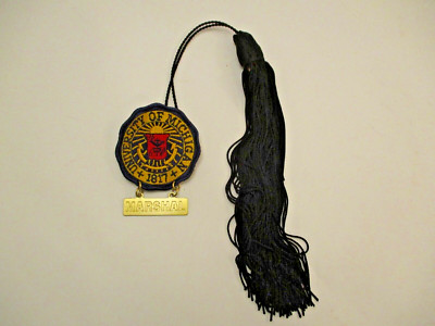 Vintage University of Michigan Marshal Patch Pin Badge Emblem Tassel | eBay