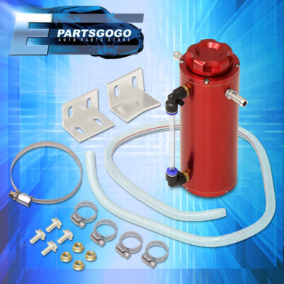 350ML Red Over Flow Overflow Catch Can Tank Radiator Coolant Aluminum ...