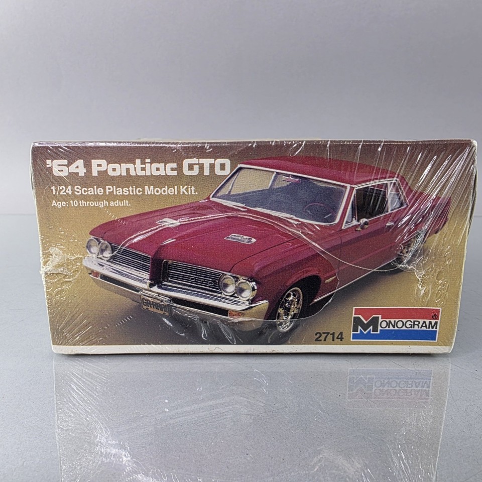 Monogram '64 Pontiac GTO 1:24 Model Kit 2714 Muscle Car Vintage 1985 ...