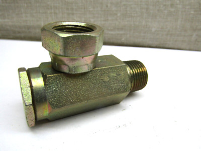 Goodyear 3/8" Hydraulic Check Valve 90 degee 3/8" NPT Male to 3/8" NPT ...
