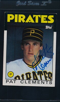 1986 Topps #754 Pat Clements Pirates Signed Auto *17624 | eBay