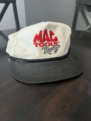 VINTAGE Mac Tools Hat Cap Snap Back White Racing 90s | eBay