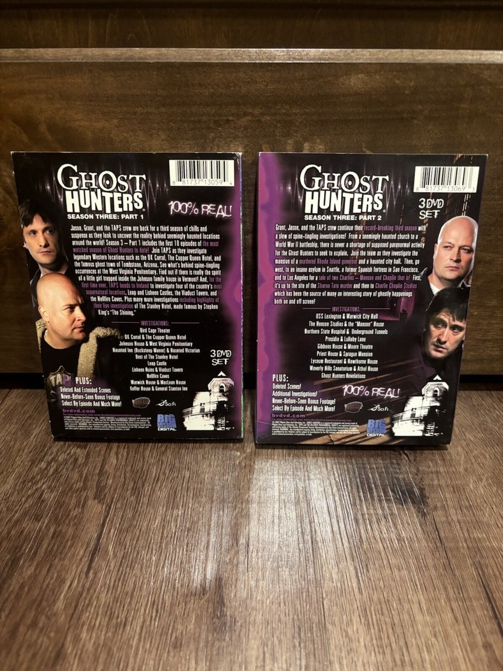 Ghost Hunters Complete Season 3 Part 1 & 2 DVD Sets 881737130594 | eBay