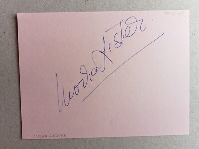 Moira Lister -The Avengers, Hancock's Half Hour Personally Signed Page ...