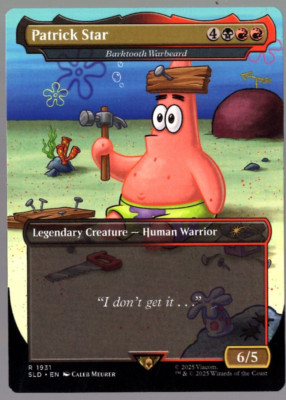 Patrick Star 1921 Borderless Non Foil Spongebob Secret Lair MTG Near ...