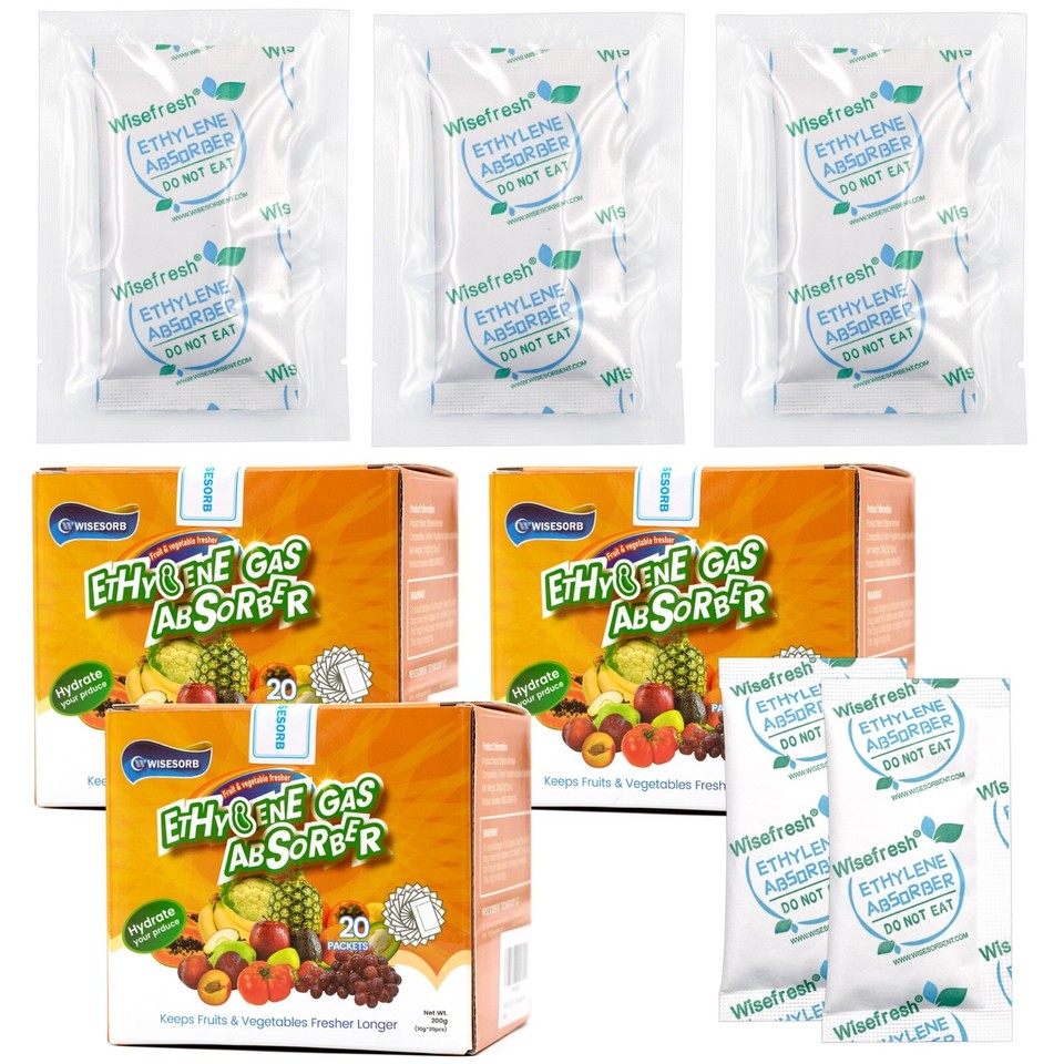 10 Gram Ethylene Gas Absorber Packets, Vegetable & Fruit Fresh Produce ...