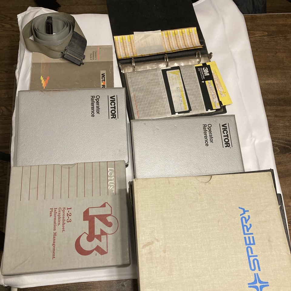 VHTF 🔥 RARE VICTOR 9000 Computer system Retro Collector Piece Lotus 123 ...