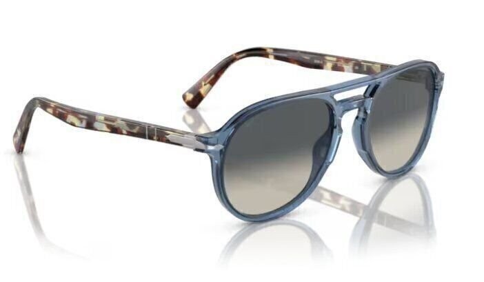Persol 0PO3235S 120271 55mm Transparent Navy/Grey Gradient Oval Men's ...