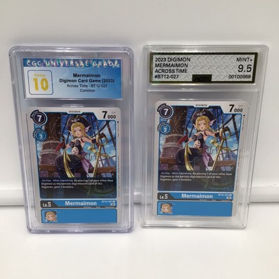 Lot Of 2 Graded 2023 Digimon Mermaimon Across Time Card CGC Printine 10 ...