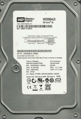 WESTERN DIGITAL 320GB WD3200AAJS-00B4A0 DCM: HHNCHV2CA | eBay