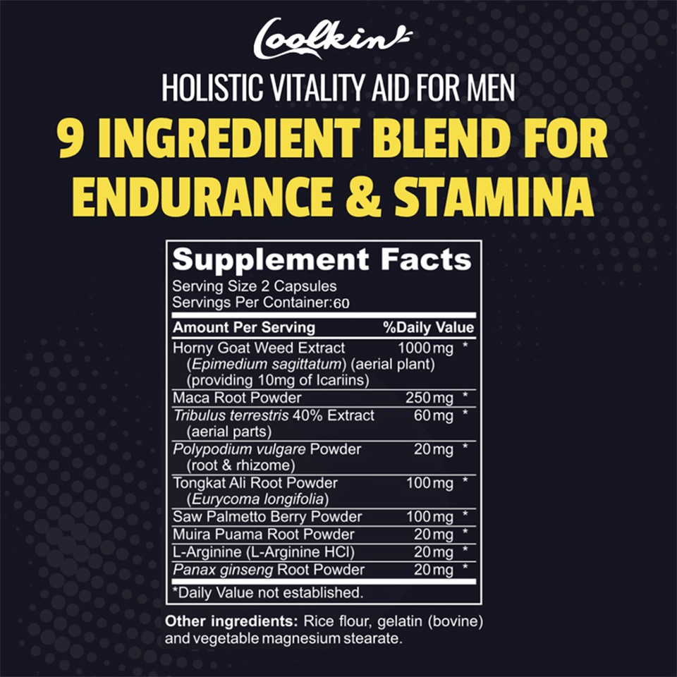 Macho Male 1590mg - Maca, Panax Ginseng, Saw Palmetto, Testosterone ...