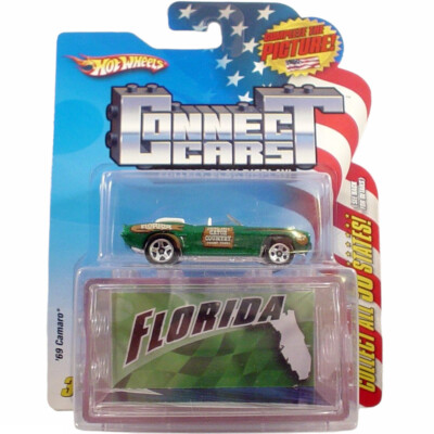 Hot Wheels Connect Cars Florida '69 Camaro Green w/Display Case | eBay