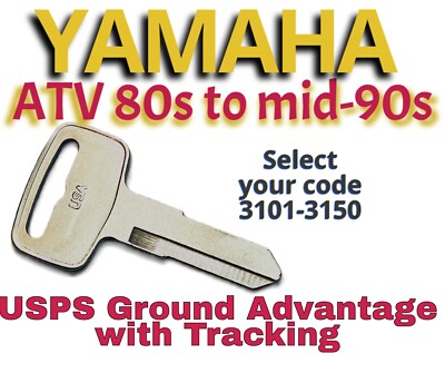 Yamaha ATV Keys 80s to mid-90s Key Cut to your Code 3101-3150 | eBay