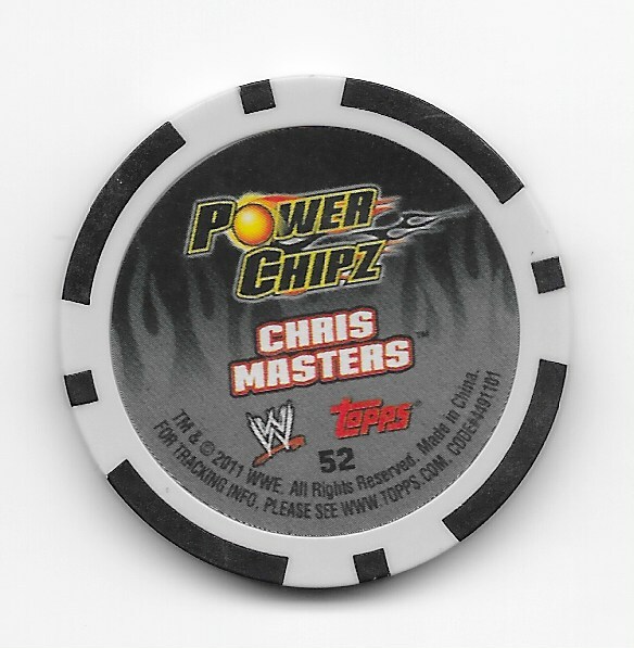CHRIS MASTERS 2011 WWE Topps Power CHIPZ #52 Wrestling POKER American ...