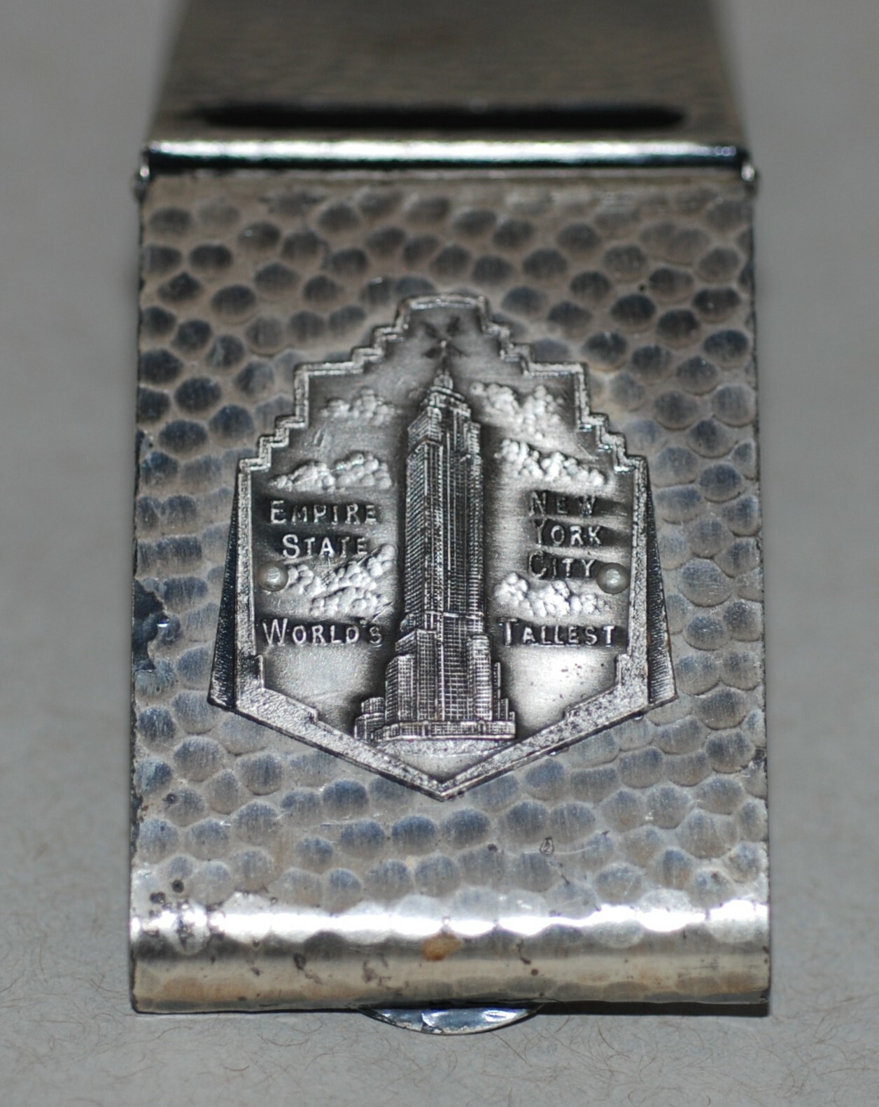 VINTAGE EMPIRE STATE BUILDING SOUVENIR METAL MATCHBOOK COVER W ...