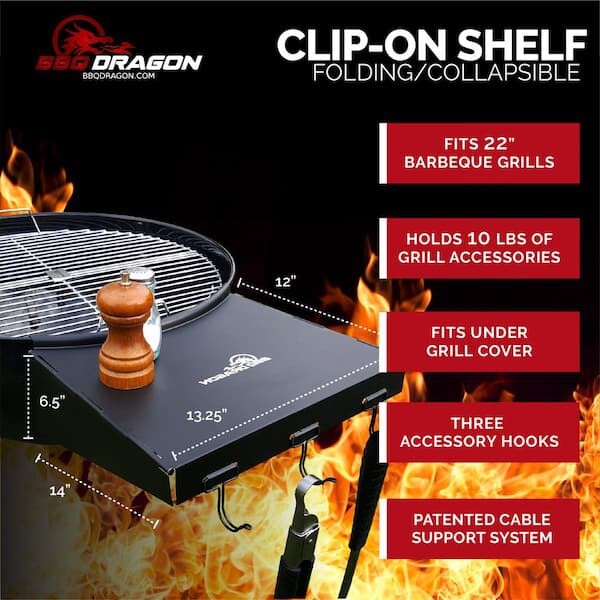 BBQ Dragon Grill Table - Fits 22 Weber Charcoal Grills, Weber Grill ...