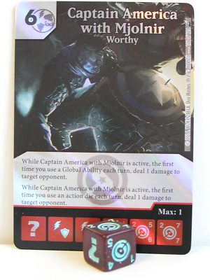 Dice Masters - #121 Captain America with Mjolnir Worthy Foil - Deadpool ...