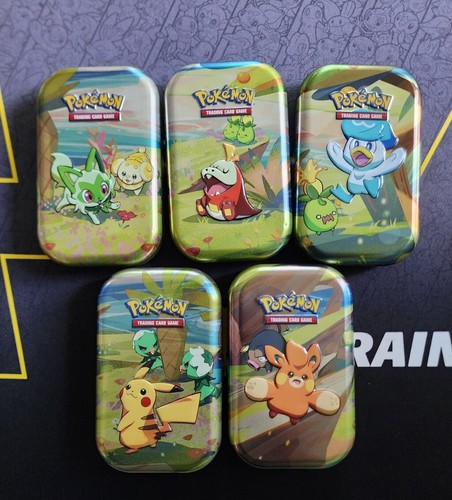 Pokemon Paldea Friends Mini Collector Tins Set With Stickers! (EMPTY ...
