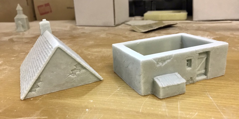 20mm Wargame Buildings - 1/72nd Scale - Single Storey House ...