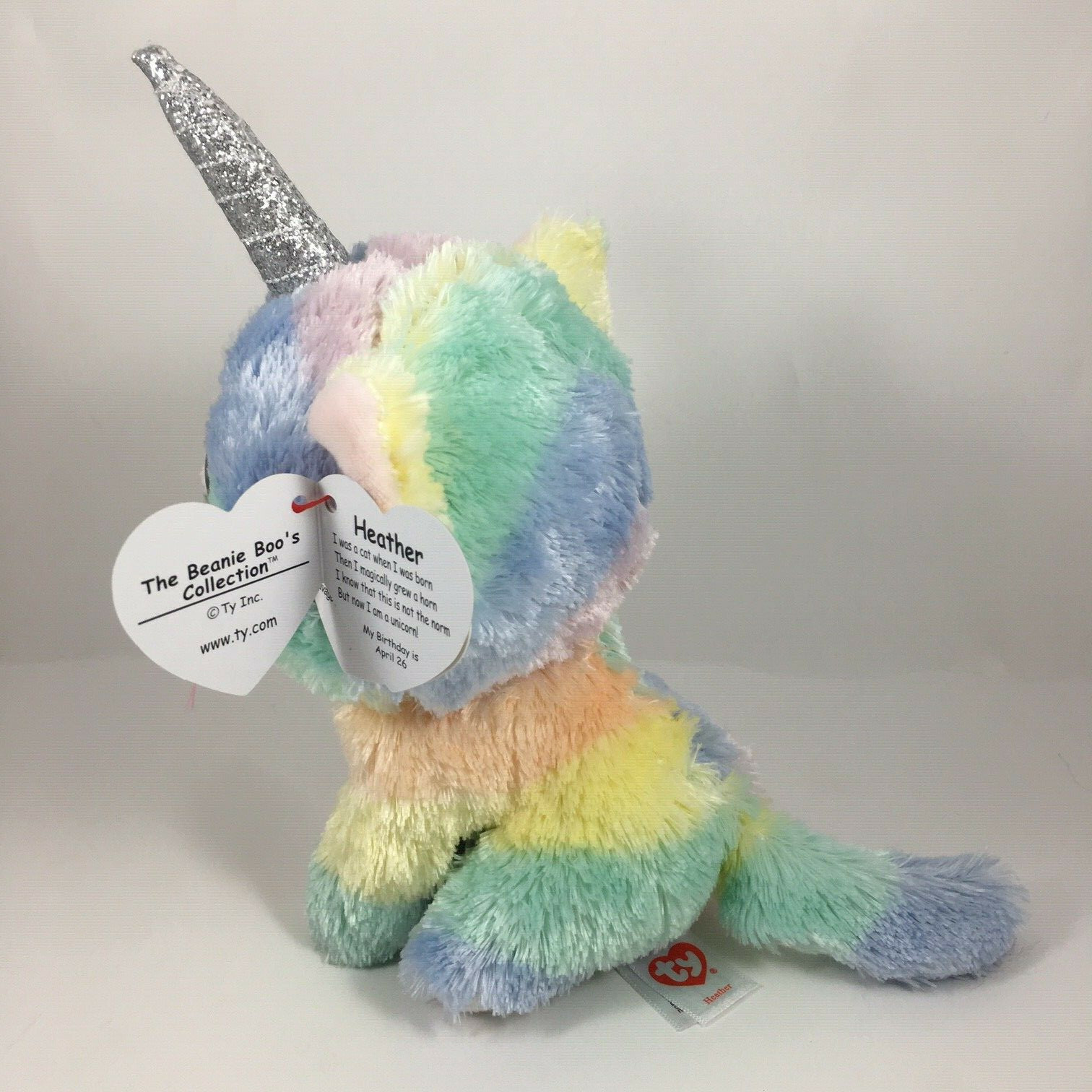 TY Beanie Boos 6" HEATHER UniCat Unicorn Cat Plush Stuffed Animal Toy ...