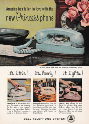 1960 Bell Princess Telephone: America Has Fallen In Love Vintage Print ...