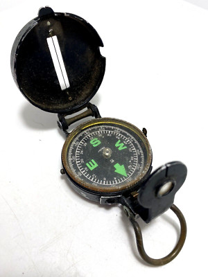 Vintage Engineer Black Metal Compass | eBay