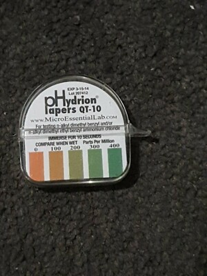 Hydrion Papers Qt-10 Quat Test Paper | eBay