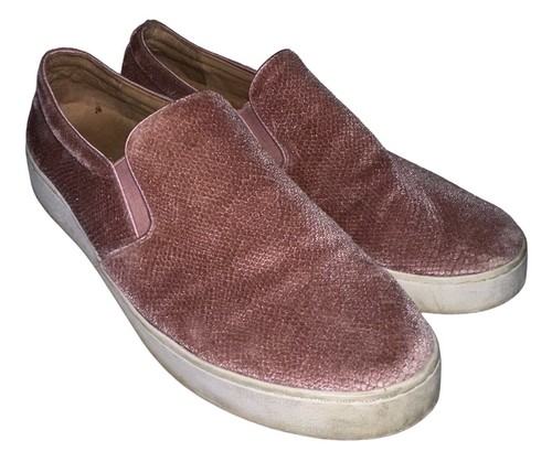 VIONIC Midi Holiday Pale Pink Velvet Snakeskin Print Comfort Shoes Size ...