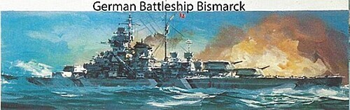 Atlantis German Bismarck Battleship - Plastic Model Military Ship Kit ...