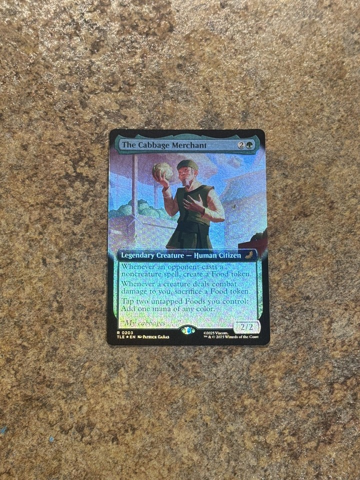 MTG - The Cabbage Merchant - FOIL Extended Art #203 Avatar The Last ...